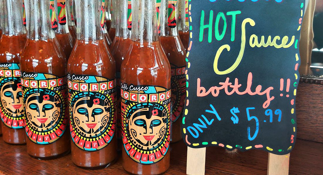 Take a Bottle of Cafe Cusco's Loco Roco Hot Sauce Home
