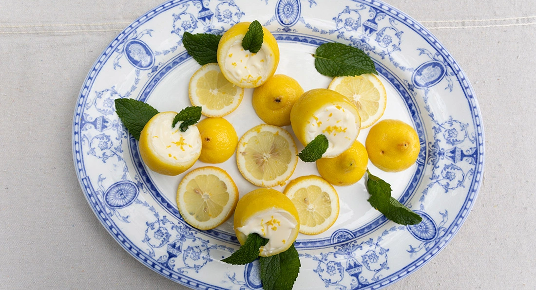 Creamy Lemon Sorbet Cups