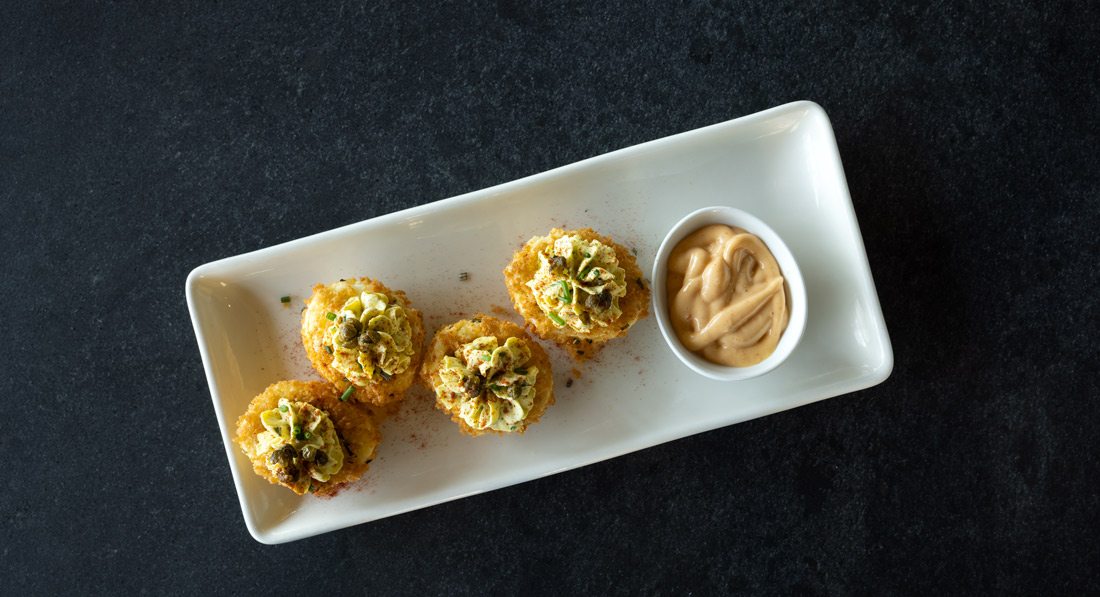 Try Level 2 Steakhouses's Fried Deviled Eggs | 417 Magazine